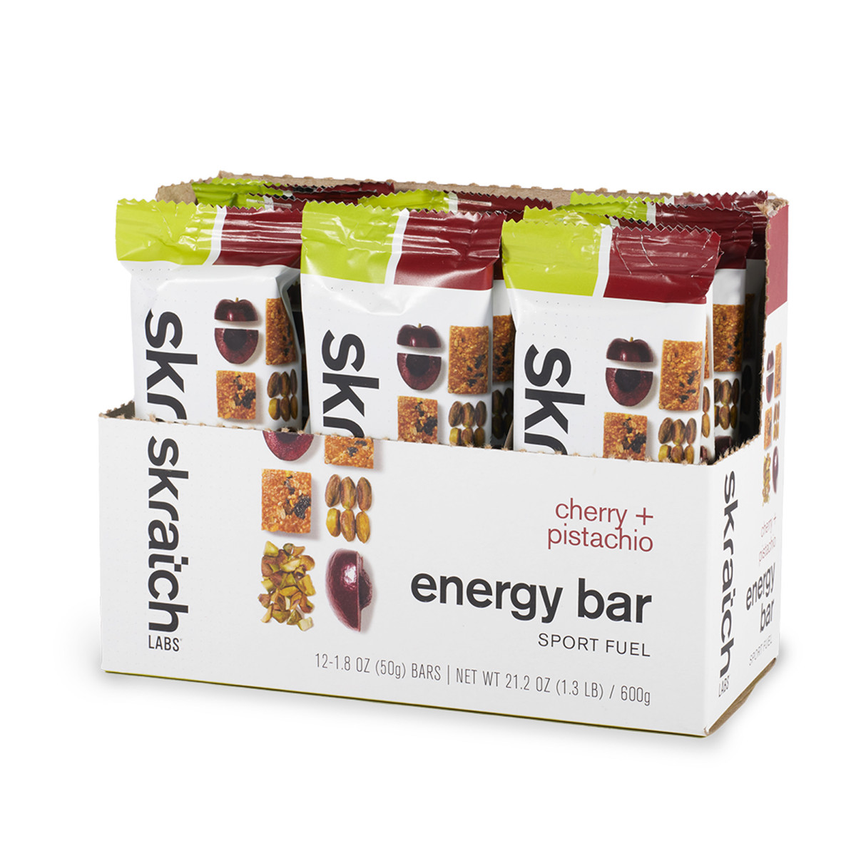 Skratch Labs Energy Sport Fuel batonėlis | 50 g | Cherry - Pistachio | Velonova